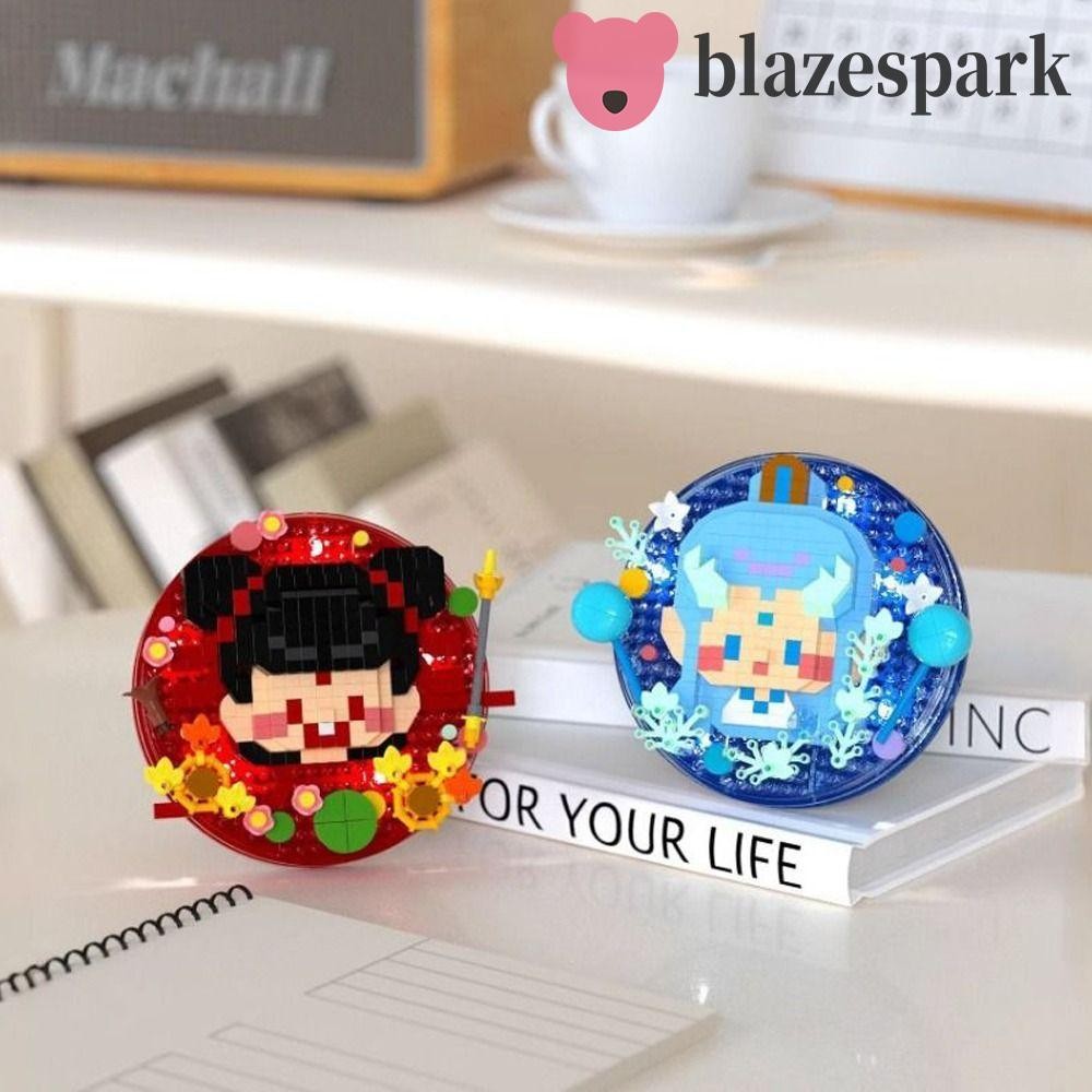 Blazespark Nezha อิฐปริศนา, Badge Kawaii Nezha รุ่น Building Blocks, ของเล่นน่ารักการ์ตูนอะนิเมะ ...