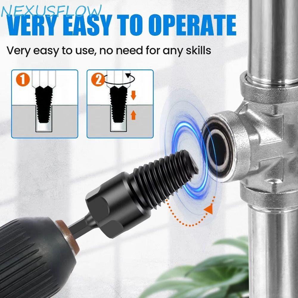 Nexusflow หักสกรู Extractor, 1/4 นิ้วและ 1/2 นิ้วเกลียวท่อน้ําสกรูเครื่องมือกําจัด, สวมใส่ ...