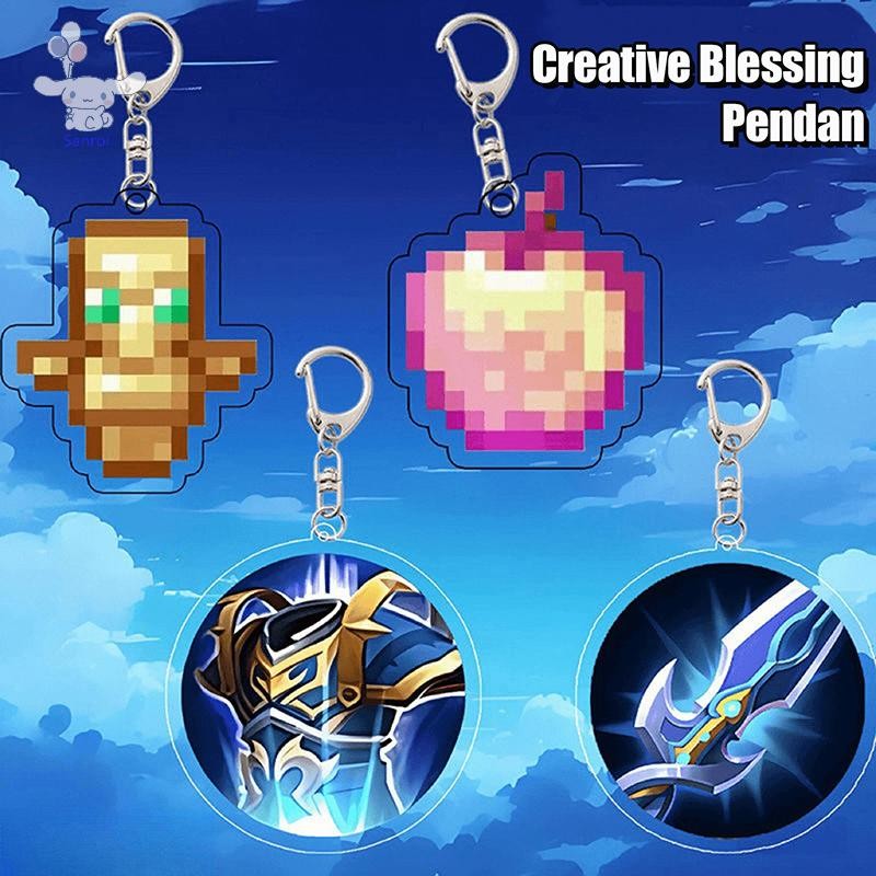 [San] Minecraft Totem Of Undying Key Chain Golden ของเล่นสะสมจี้อะคร ...