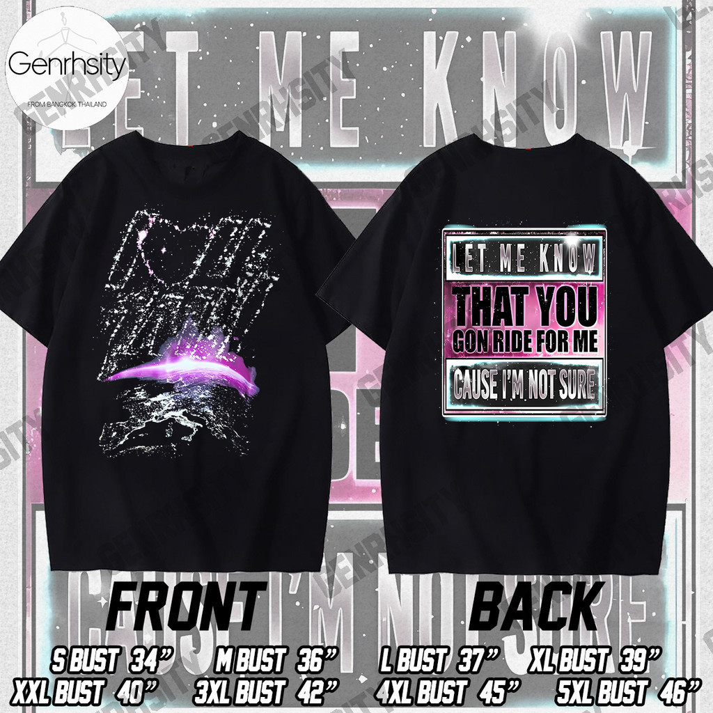 T-Shirtเสื้อ 1mill Graphic Just Let Me Know T-Shirt Rapper Singer ...