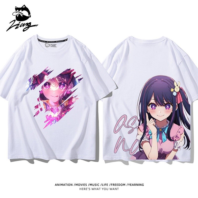 [100% Cotton] เสื้อยืด Oshi no Ko Anime Tshirt Short Sleeve Top Cosplay ...