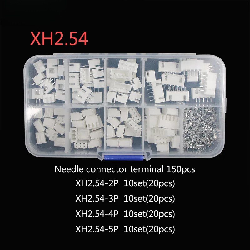 230pcs XH2.54 2p 3p 4p 5 Pin 2.54mm Pitch Terminal Kit/Housing/Pin Header JST Connector สายไฟตัว ...