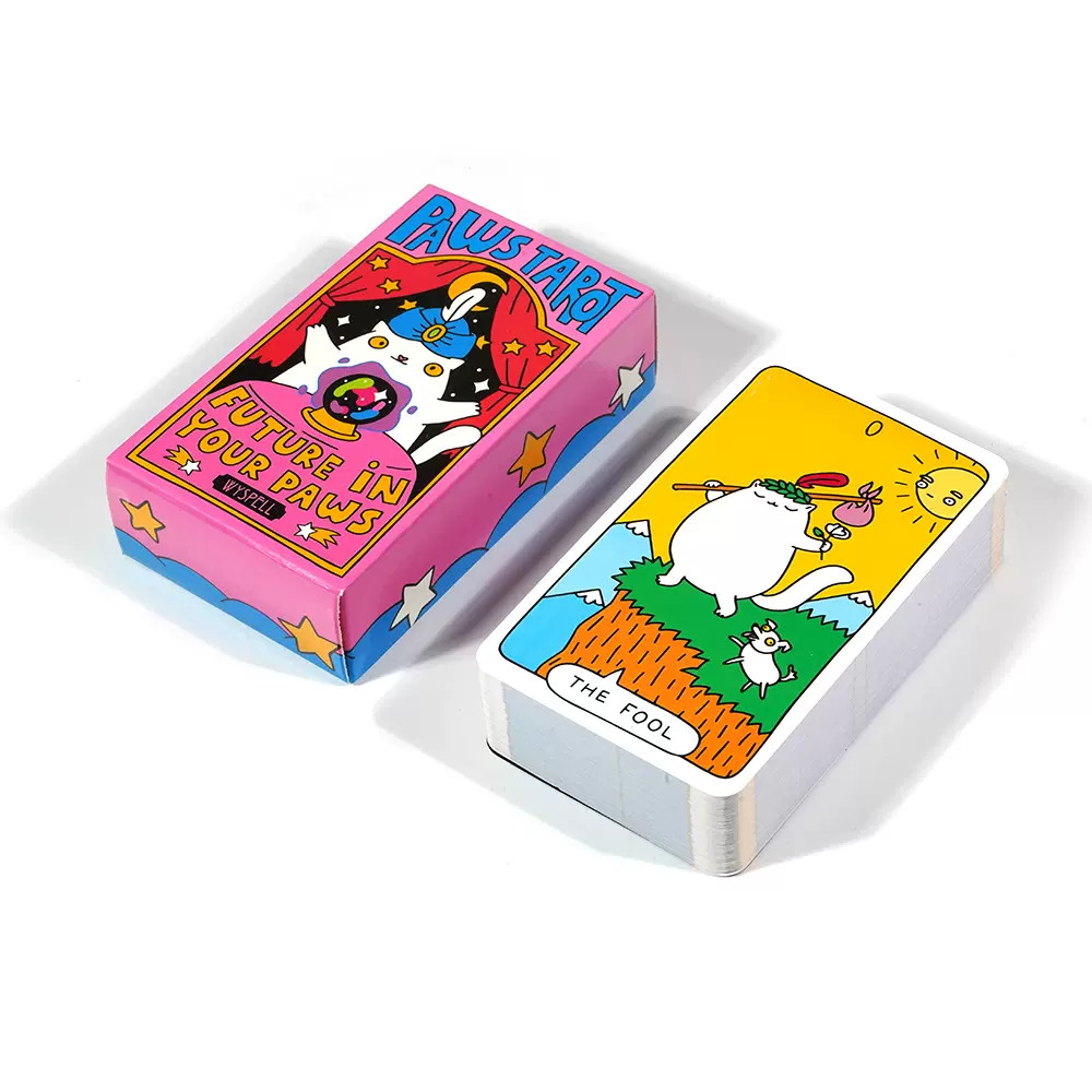10.3x6 Cm Paws Tarot Future In Your Paws 78 การ์ด Cat Tarot Deck ...