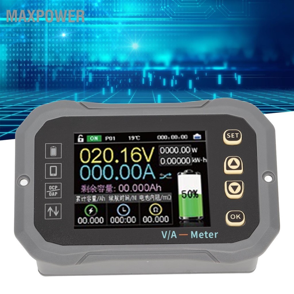 Maxpower แบตเตอรี่ 100A พร้อม Shunt 0-120V ไร้สายแรงดันไฟฟ้าปัจจุบัน ...