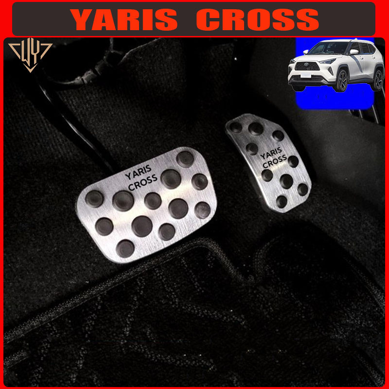 Toyota TOYOTA [YARIS CROSS Accelerator เบรคเหยียบ ] ฝาครอบตรงประเภท YC เฉพาะเงิน Anti-slip Pedal ...