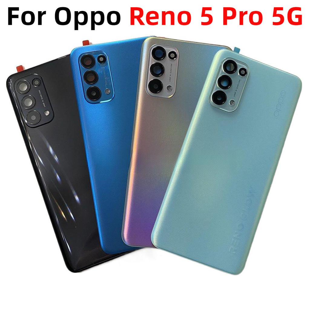 กระจกด้านหลังสําหรับoppo Reno 5 Pro 5G PDSM00 PDST00 CPH2201 ฝาหลัง ...