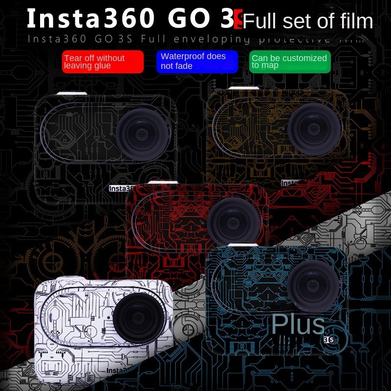 เหมาะสําหรับ Shadow Stone Insta360 GO3S กล้องกีฬาสติกเกอร์ฟิล์มป้องกัน ...
