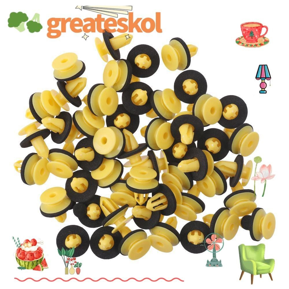 Greateskol 50PCs คลิปรีเทนเนอร์, 11610606 คลิปยึดแผงตัดประตูสีเหลือง ...