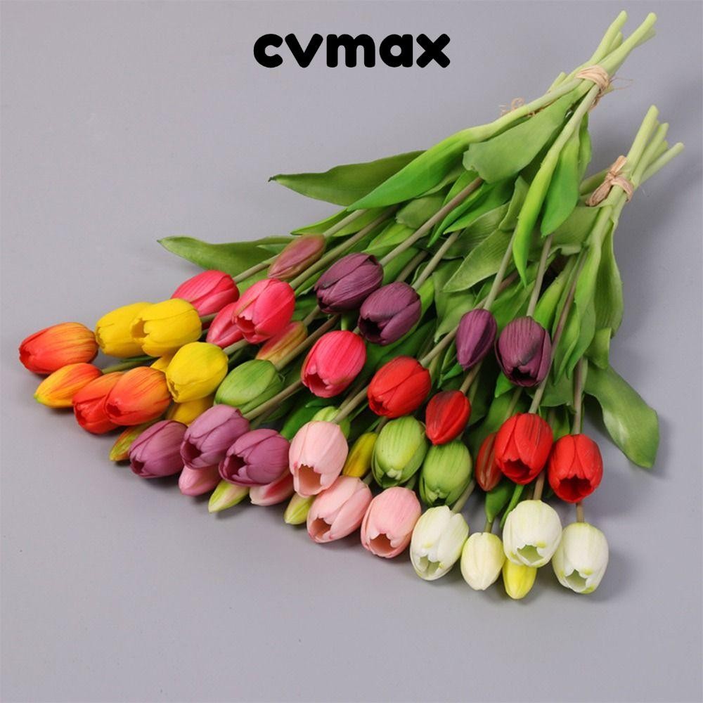 Cvmax จําลองดอกทิวลิปดอกไม้, DIY Real Touch Tulips ช่อดอกไม้ประดิษฐ์, Creative Multicolor 5 หัว ...