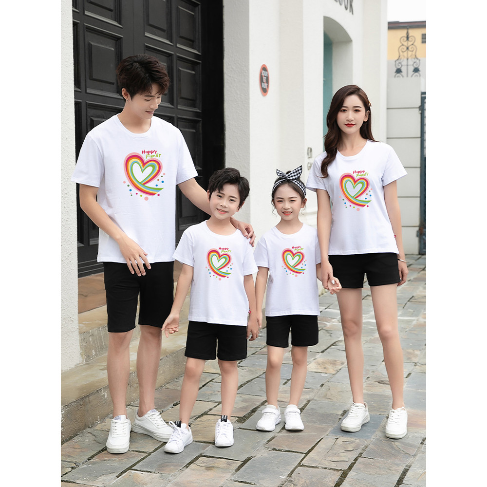 🔥พร้อมส่ง&COD🔥RINA STUDIO ชุดครอบครัวเสื้อยืดแขนสั้นพักผ่อนรุ่นใหม่ปี 2025 ฤดูร้อน ชุดแม่และลูก ...