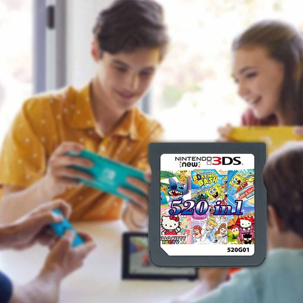 520in1 Game Card for Nintendo DS 3DS, Multi-Game Cartridge for Classic ...