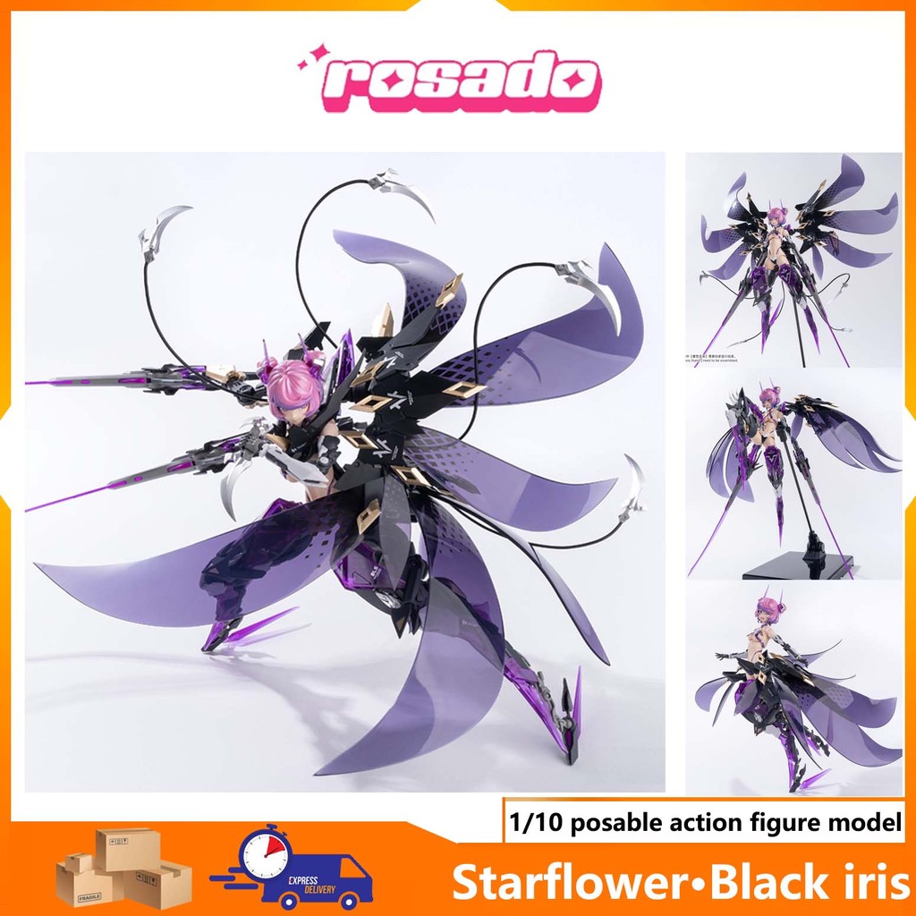 【Rosado】Starflower·Black iris 1/10 posable action figure model height ...