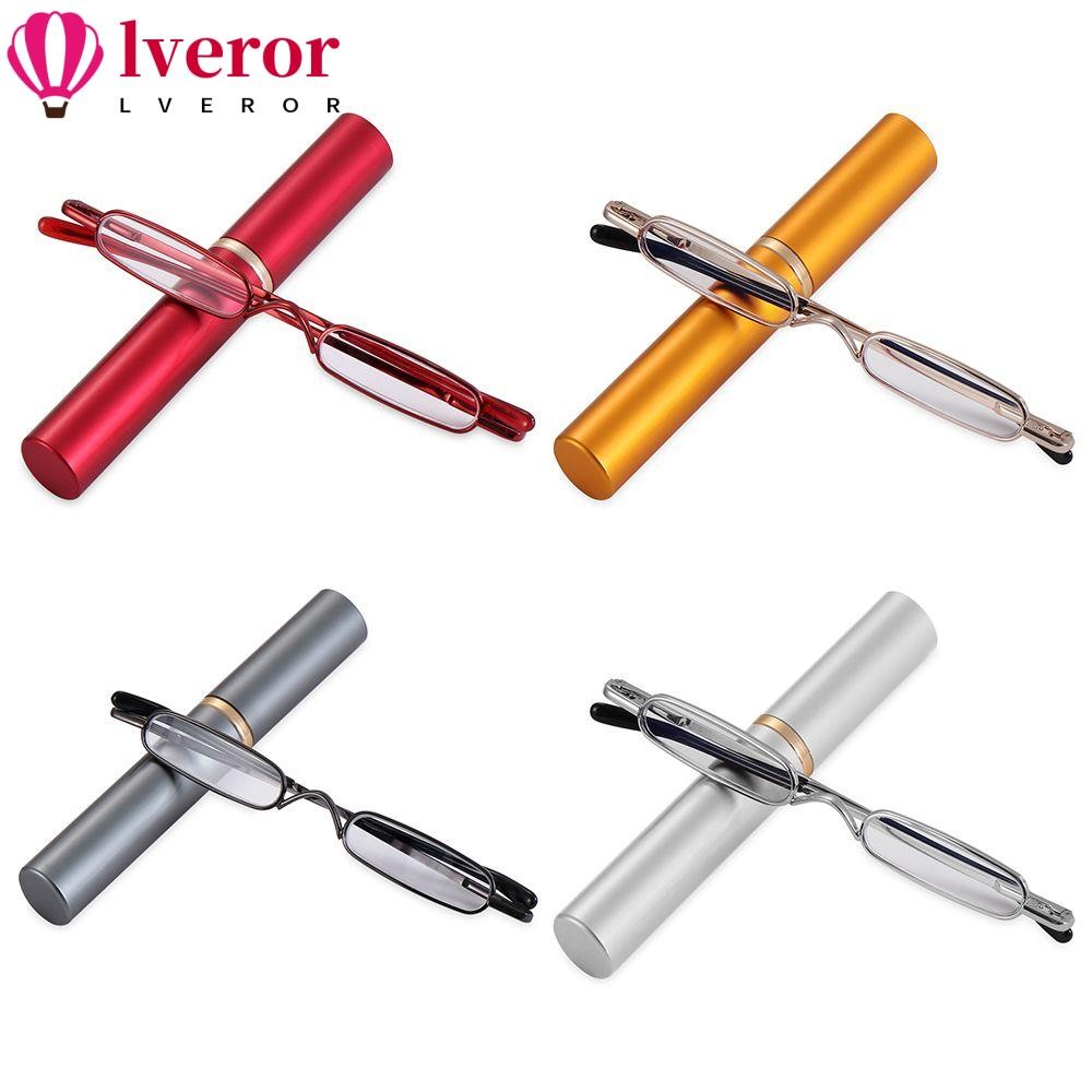Lveror Slim แว่นอ่านหนังสือแว่นตา Mini ผู้ชายผู้หญิงขนาดกะทัดรัดพร้อมหลอดคลิปปากกา | Shopee Thailand