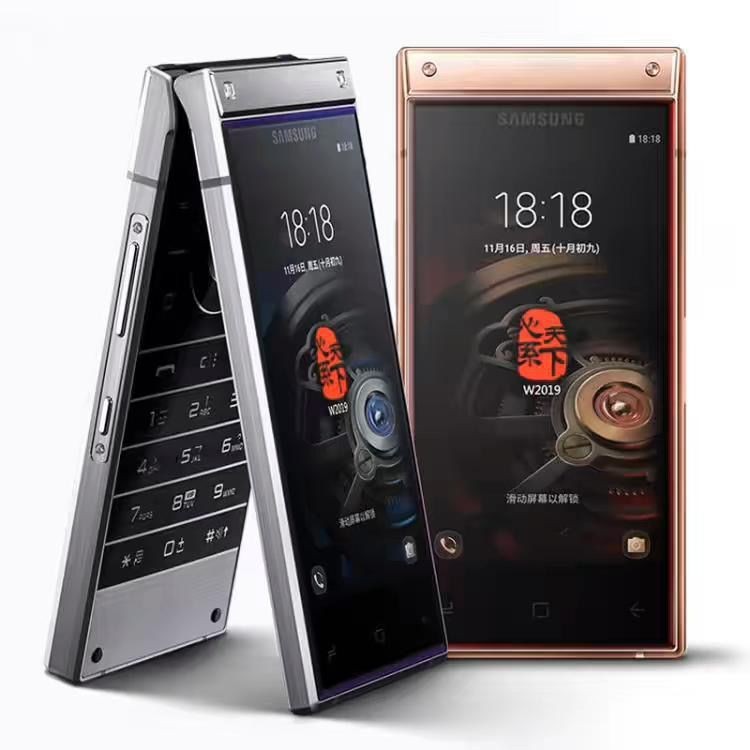 โทรศัพท์มือถือ Samsung W2019 Heart of the World รุ่นเก่า สมาร์ทโฟนแบบพับได้ เครือข่ายเต็มรูปแบบ ...