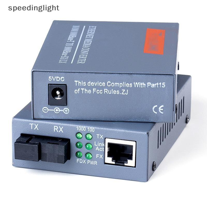 Speedinglight 1 คู่ HTB-GS-03 A/B Gigabit Fiber Optical Media Converter 1000Mbps Single Mode ...