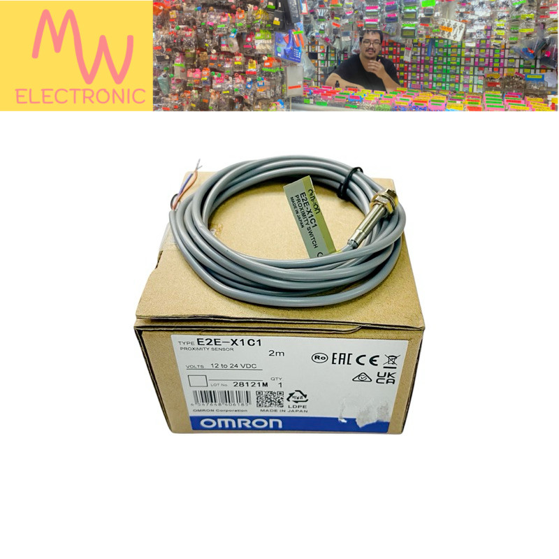 Sensor E2E-X1C1 Proxmity เซนเซอร์จับโลหะ NPN NO 12-24VDC ระยะตรวจจับ 1mm ขนาดเกลียว 5mm | Shopee ...
