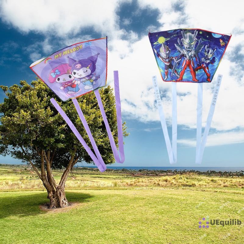 Uequilib ฤดูใบไม้ผลิ Outing Pocket Kite Easy To Fly แบบพกพา Hand-Pull ...