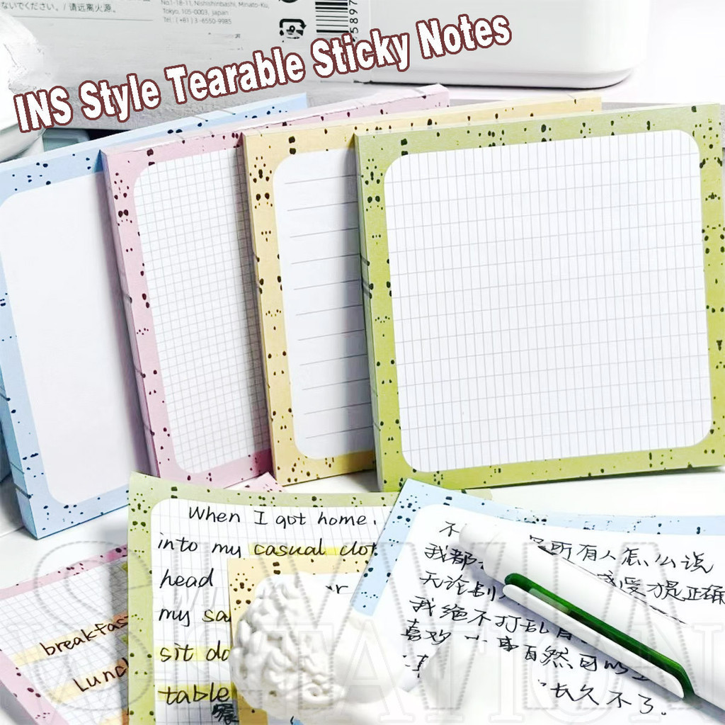 Slxc-ins สไตล์ Tearable Sticky Notes - Self-กาว, Traceless Memo Pad ...