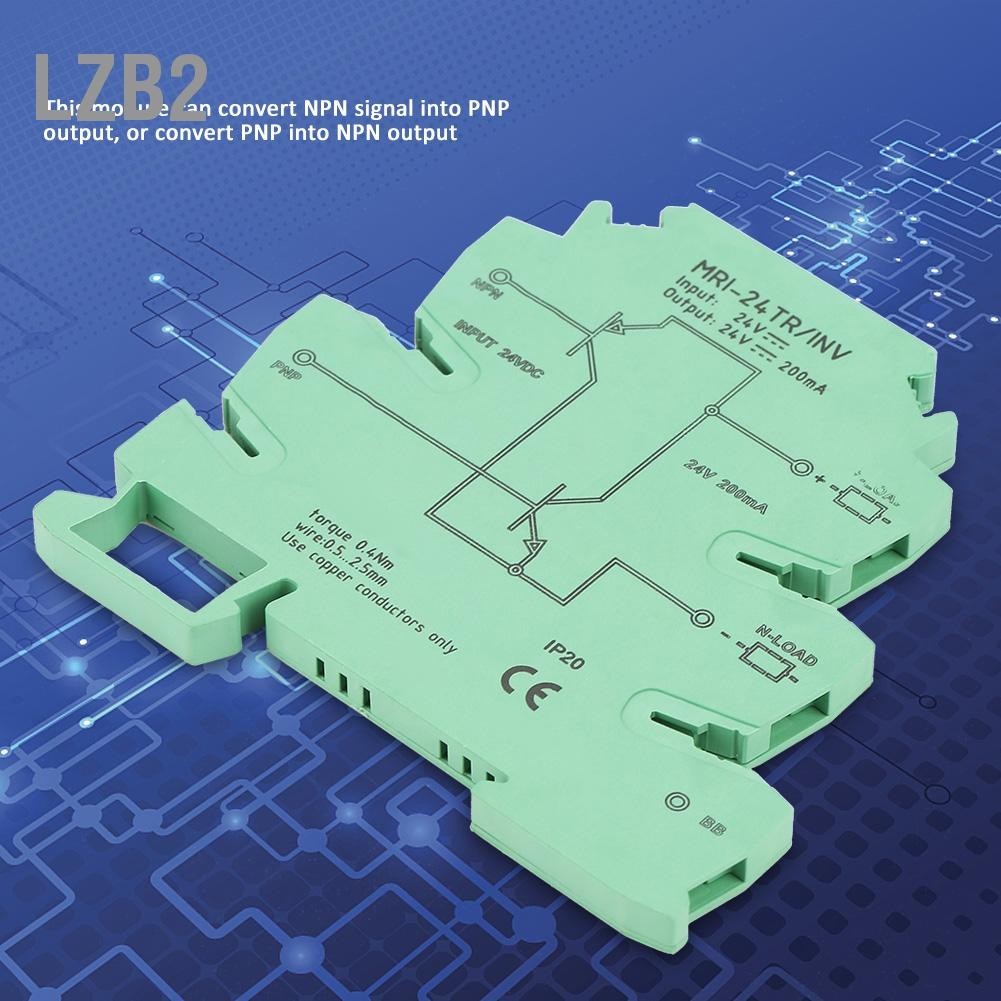 LZB2 MRI‑24TR/INV NPN PNP ตัวแปลงสัญญาณ PLC เซนเซอร์ โมดูลการแปลงระดับ IO แบบโพลาร์ | Shopee ...