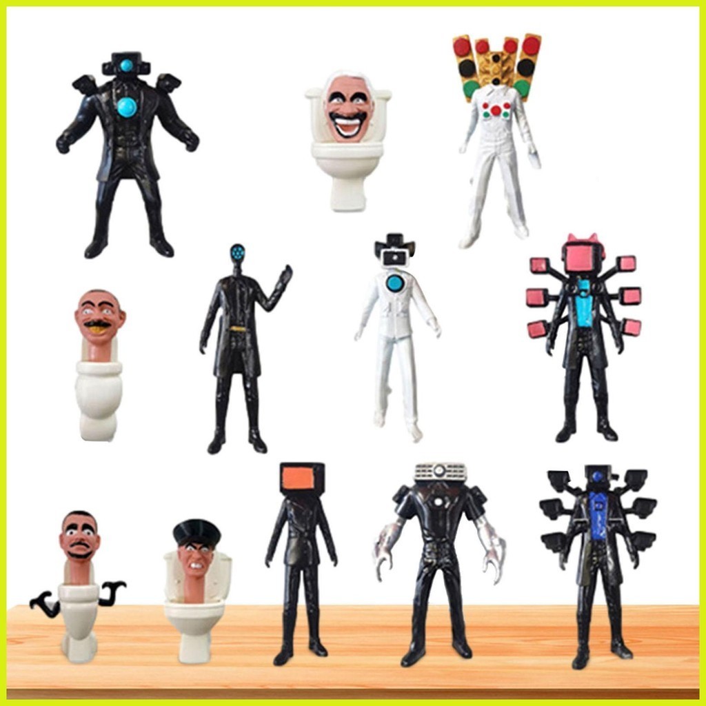 ชุดฟิกเกอร์ Skibidi Battle Skibi-Toilet Cool Game ของเล่นสําหรับเด็ก ...