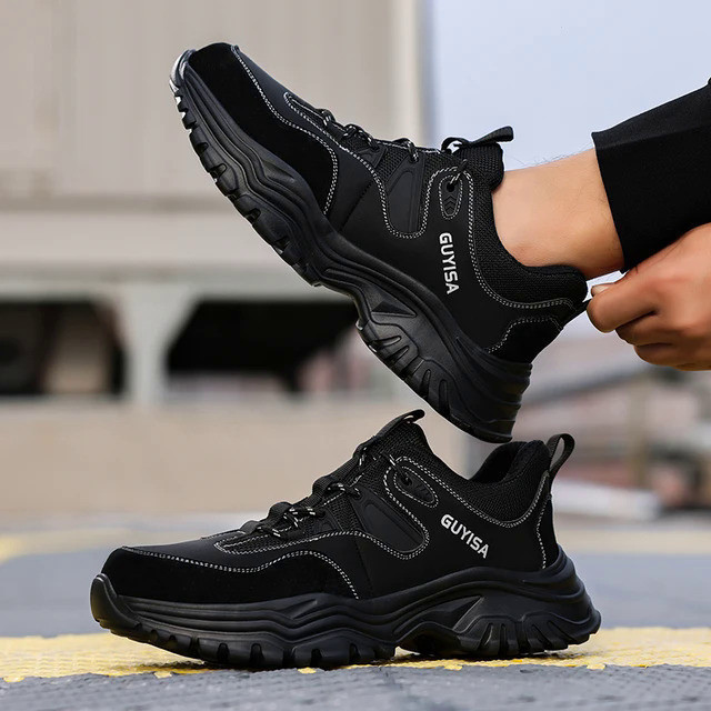 Safety Shoes Man For Work Ultra Lightweight Fashion Size 37-45 Black ...