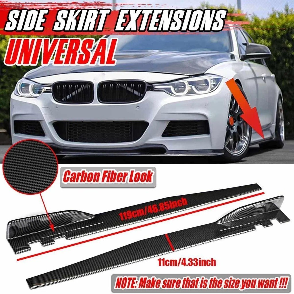1.2m ด้านข้างกระโปรง Extensions Universal รถด้านข้างกระโปรง Winglet Lip ...
