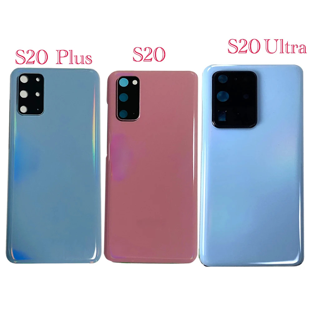 สําหรับ Samsung Galaxy S20 S20 Plus S20 Ultra S20 + S20U G980 G985 ฝาหลังแบตเตอรี่ 3D แผงกระจก ...