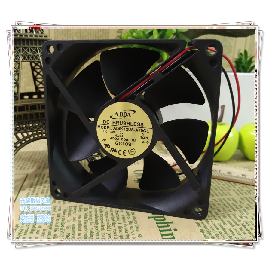 ไต้หวัน ADDA AD0912US-A70GL 9025 12V 0.30A 9 ซม.พัดลมระบายความร้อนแชสซี ... ไต้หวัน ADDA AD0912US-A70GL 9025 12V 0.30A 9 ซม.พัดลมระบายความร้อนแชสซี ...