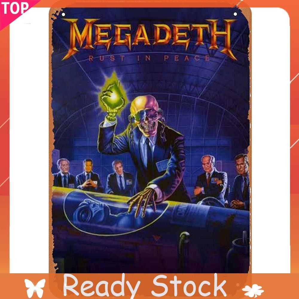 Vintage Metal Plate Megadeth ภาพวาดเหล็กสี่เหลี่ยม Wall Art Home Decor | Shopee Thailand