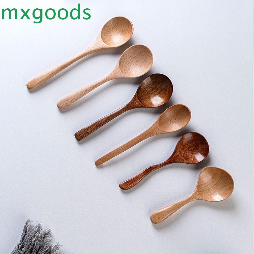 Mxgoods กระบวยซุปครัวเครื่องมือบนโต๊ะอาหารไม้ธรรมชาติเครื่องครัวเครื่องครัว ไม่ติด ไม้พายข้าว ...