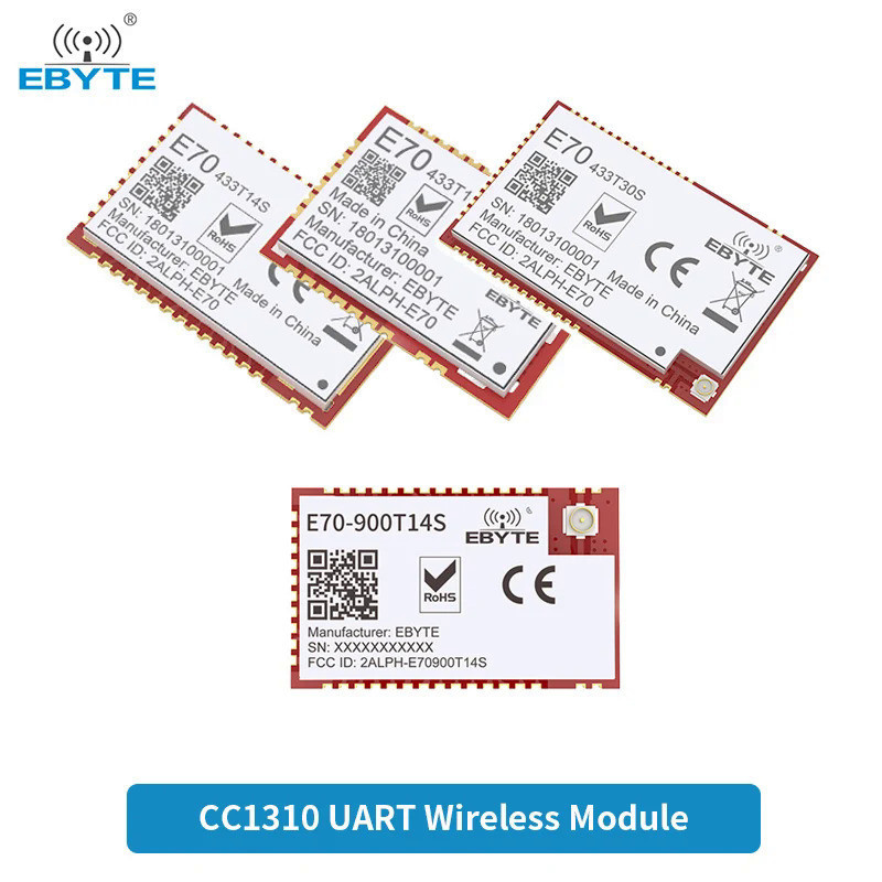 CC1310 UART Wireless Module 433MHz/915MHz EBYTE E70-T Series 14dBm 30dBm SMD IPX/Stamp Hole ...