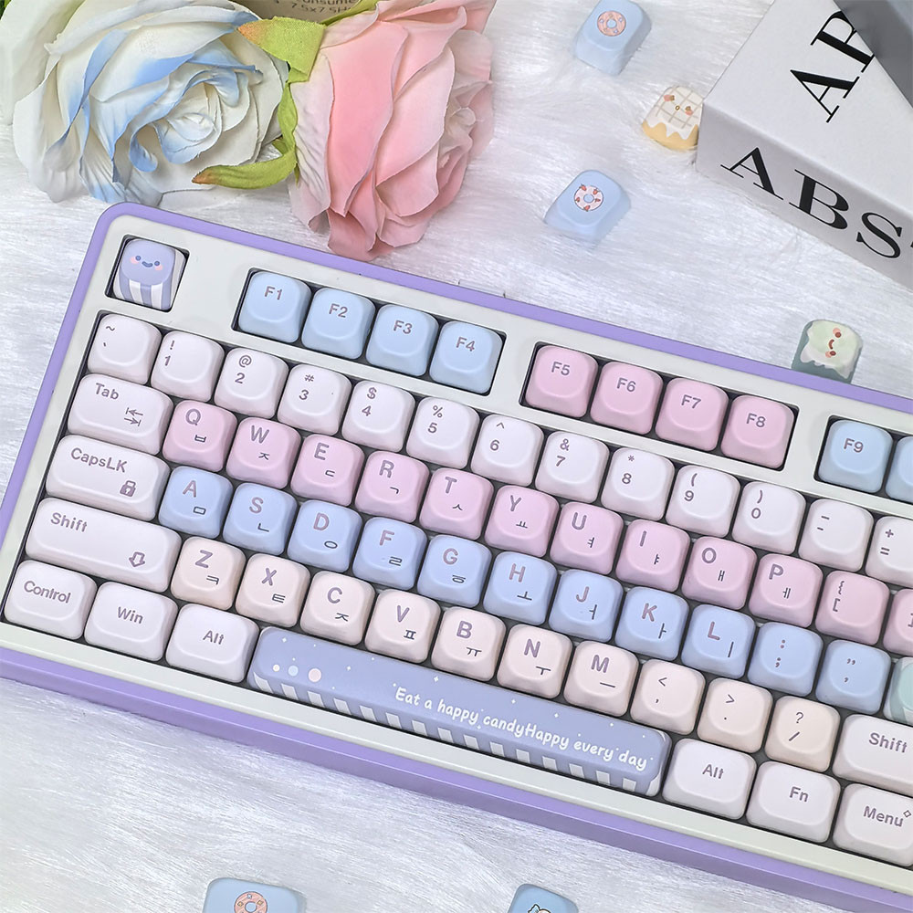 Happy Candy ภาษาอังกฤษ/เกาหลี/ญี่ปุ่น Keycap MOA Cherry Profile Keycaps ...