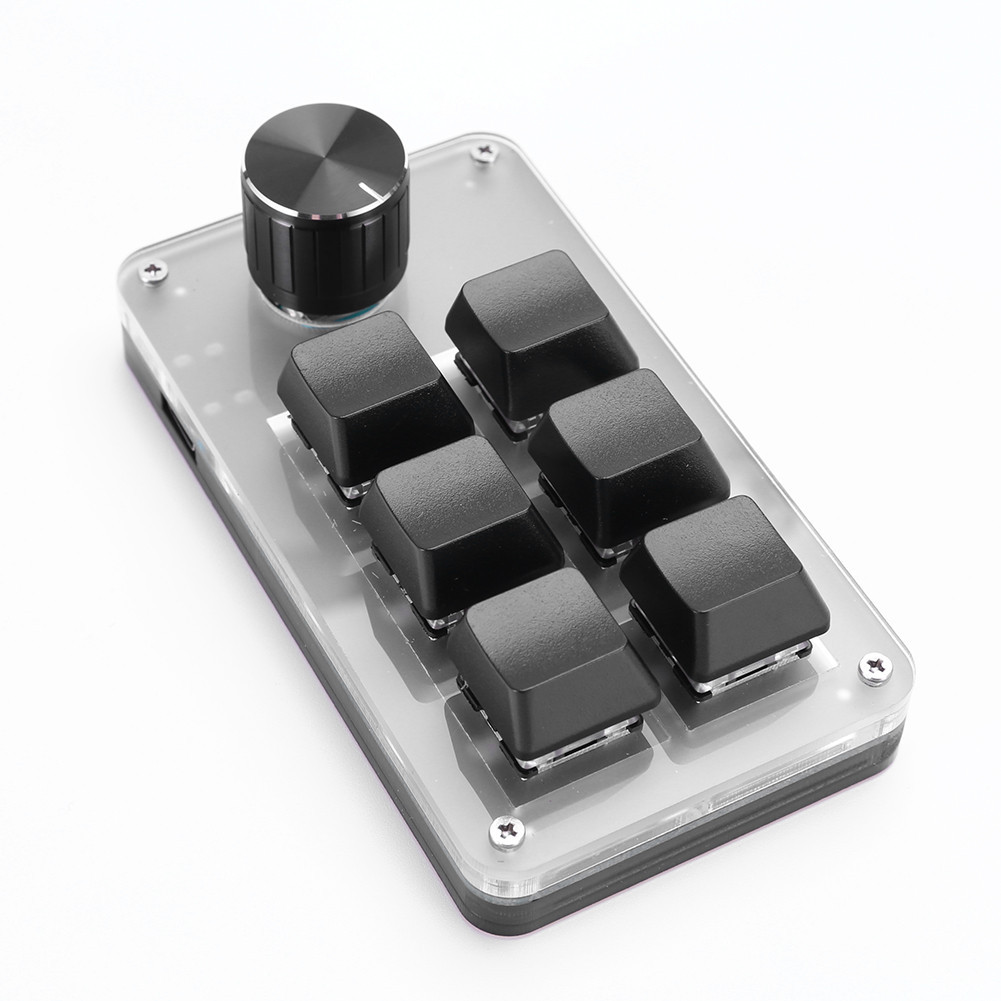 6 Key 1 Knob Programming Macro Custom Knob Keyboard RGB Mechanical ...