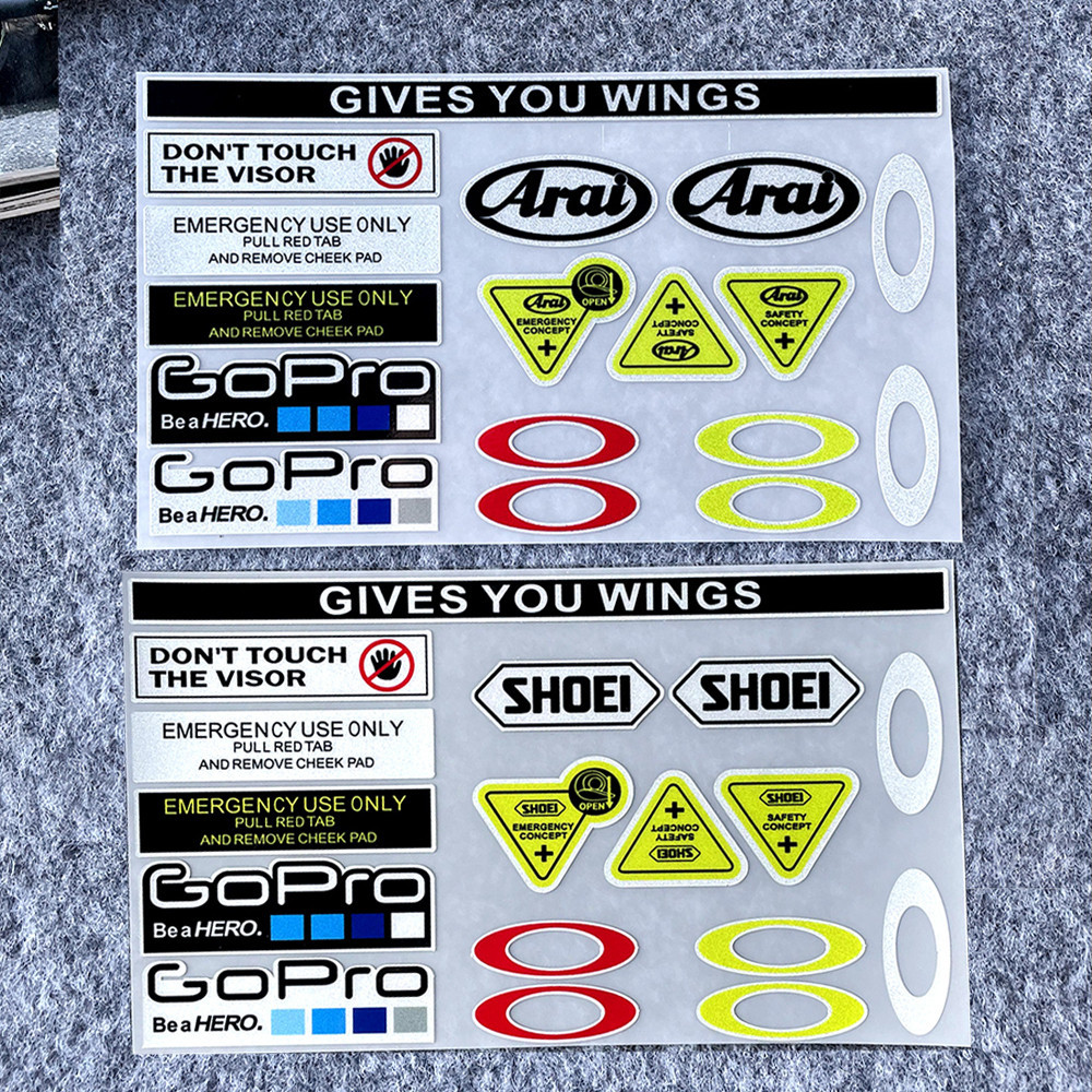 Refelctive Helmet Decals Arai SHOEI Motorcycle Sticker มีในสต็อก ...