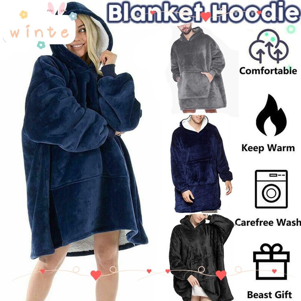 Winte สวมใส่ผ้าห่มHoodie,ขนาดใหญ่Ultra Plush Fluffy Snuggle Hooded ...