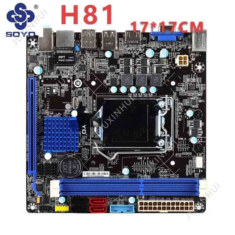 ในสต็อก Soyo H81 atx Mini board Mini-ITX เมนบอร์ด 17*17 HDMI | Shopee ...