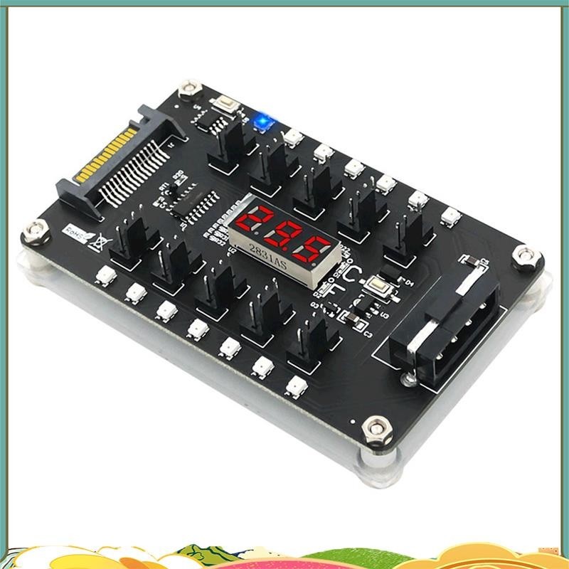 Dc12v 3/4Pin พัดลม PWM พัดลม Hub Controller 10 ช่อง 4Pin พัดลม 3528 ...