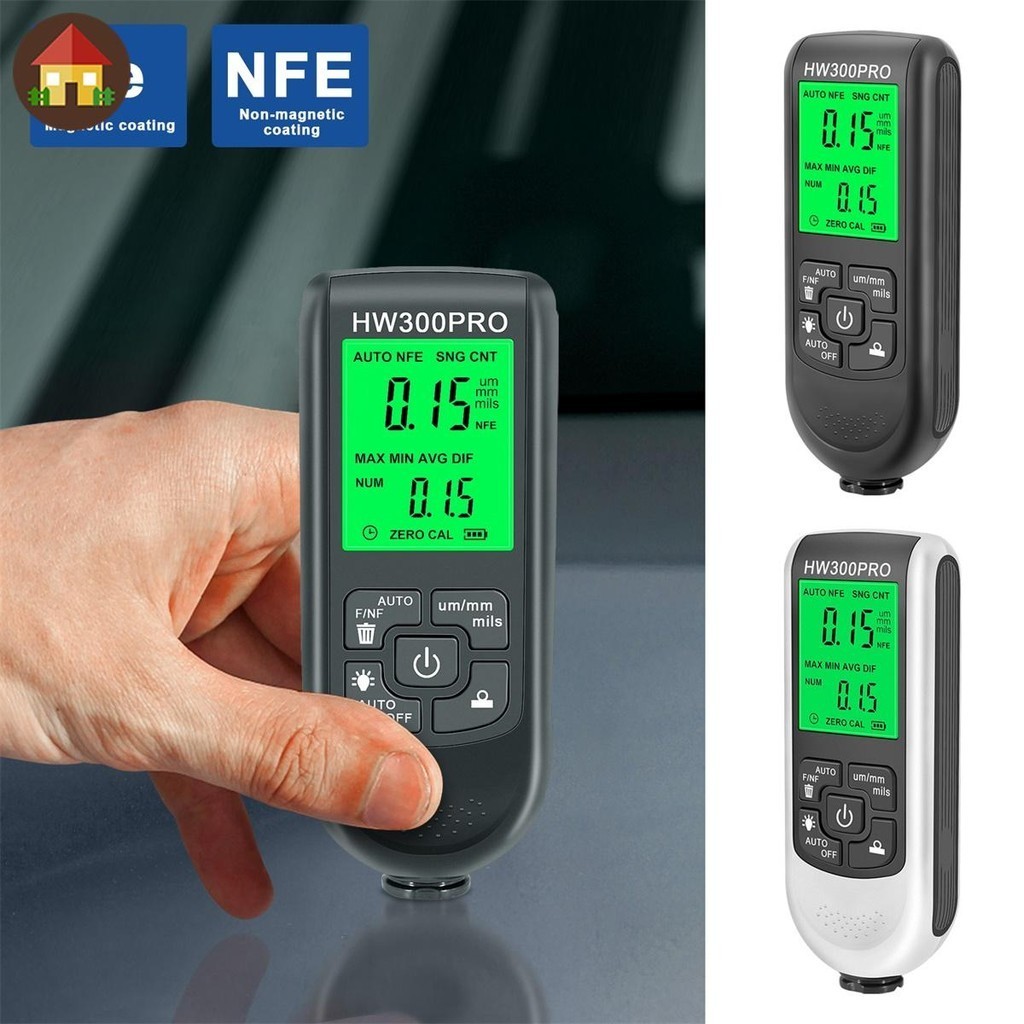 เครื ่ องวัดความหนาสี Fe/NFe Probe Coating Thickness Gauge Professional ...