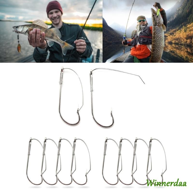 Win 10 ชิ้น Weeless Wackys Rig Hook AntiHanging Bottom Mouthguard ...