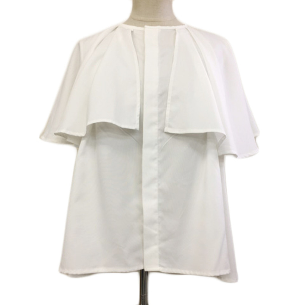Charis Angel Blouse Big Collar Cape Tailored Sleeveless White Direct ...