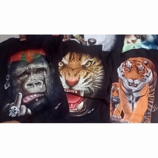 [พร้อมส่ง]READY STOCK Live Selling Tshirt Tiger sh oversize หลวม แฟชั่น ...