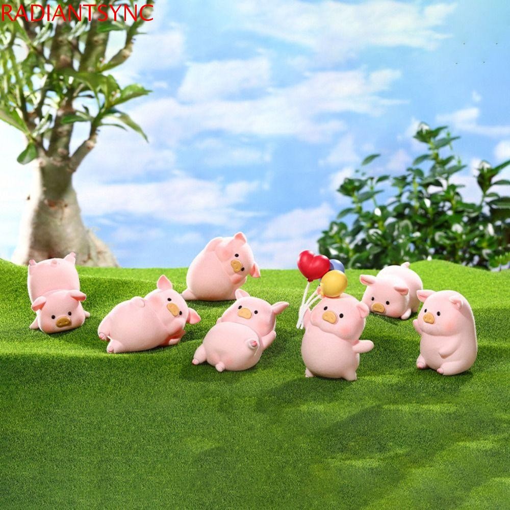 Radiantsync สัตว์หมูรุ่น, Daily Life Series ของเล่น LuLu The Piggy รูป, ของขวัญวันเกิดตุ๊กตา PVC ...