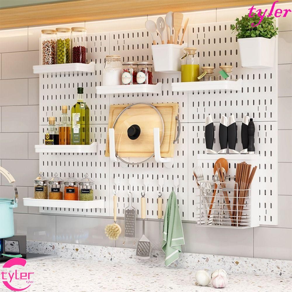 Tyler No-Punch Hole Board, Nordic พลาสติก Gaming Room Storage Wall ...