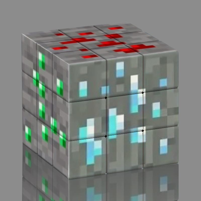 Minecraft Ore High-value นักเรียนการศึกษาบล็อกรูปแบบที่สาม Rubiks Cube ...