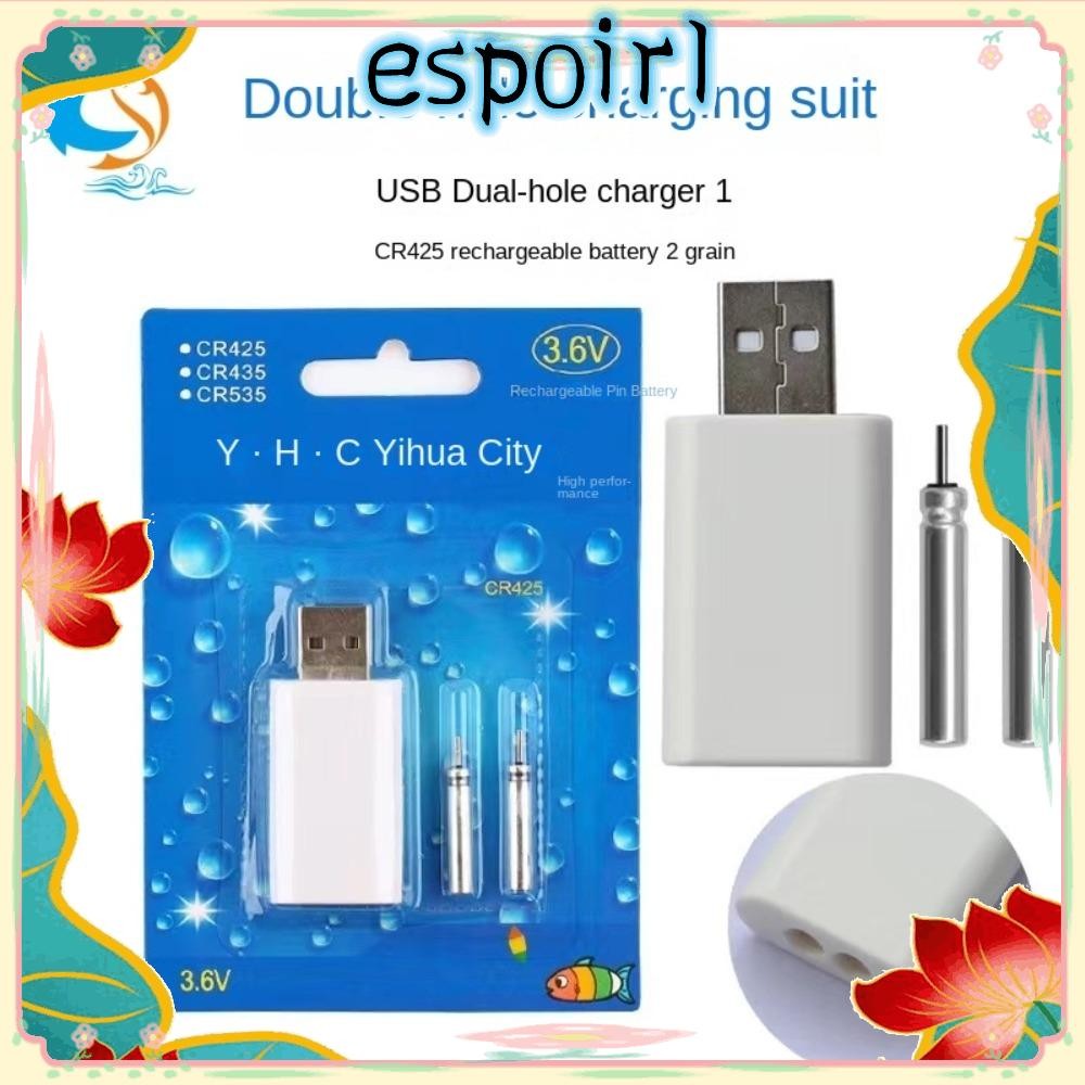 Espo ตกปลาลอยแบตเตอรี่,ทุ่นไฟฟ้า CR425 CR322 เครื่องชาร์จ USB, Hot Night อุปกรณ์ตกปลา 1/2 หลุม ...