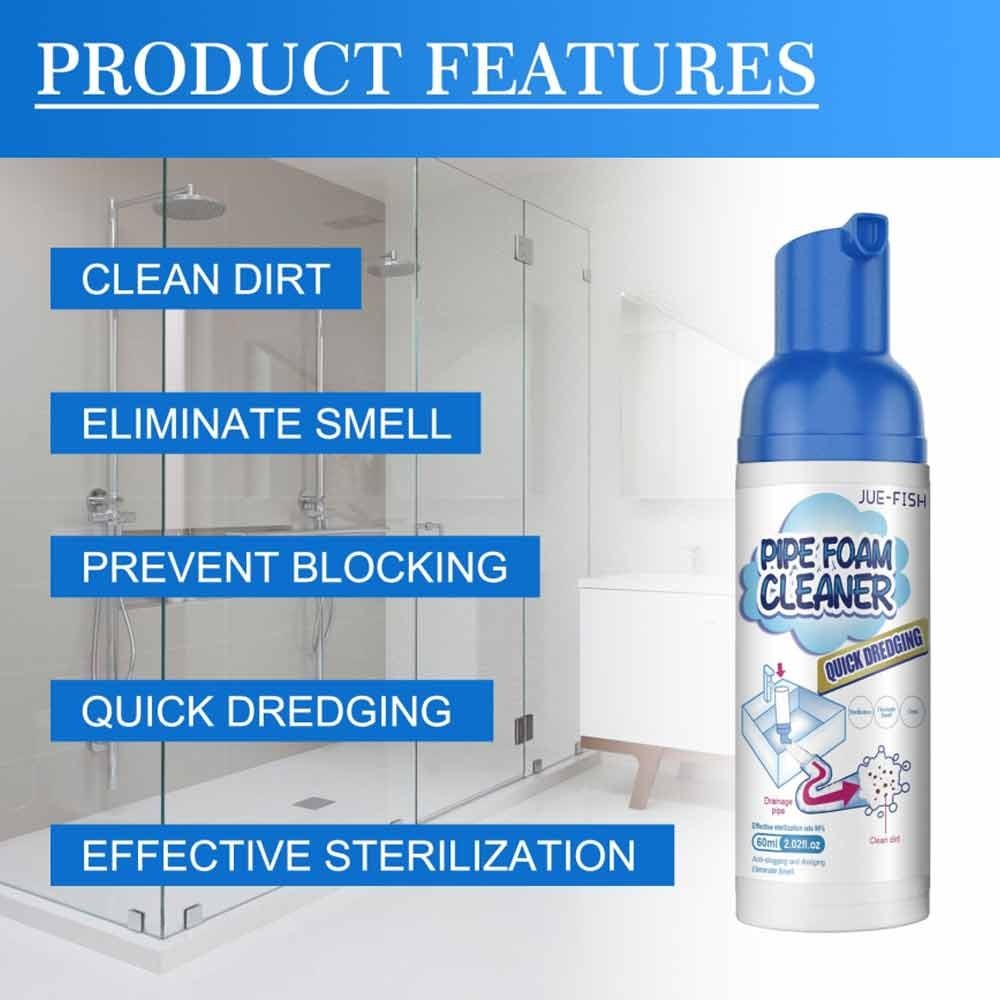 2X Drain Cleaning Foam Sink and Drainage Cleaner Pipe Dredge Deodorant ...