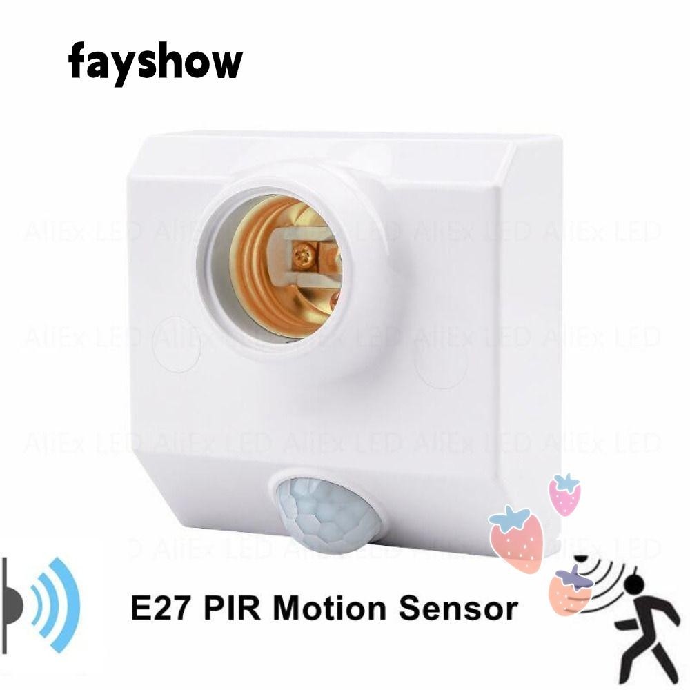 Fay E27 ฐานหลอดไฟ LED 110V-220V พร้อมสวิตช์ควบคุมไฟ อะแดปเตอร์ซ็อกเก็ตหลอดไฟ เซนเซอร์จับการ ...