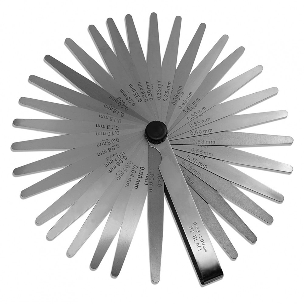 Feeler Gauge 32pc Feeler Gauge Set Sheet Metal Ruler Stainless Steel ...