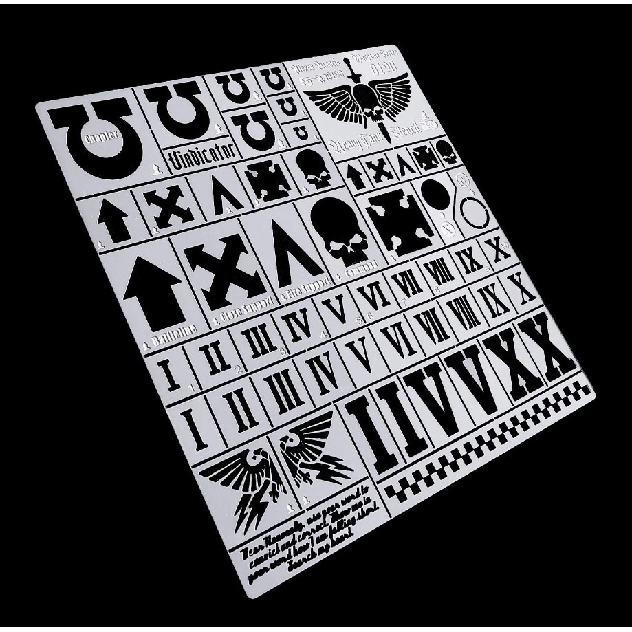ALEXEN AJ0120 Warhammer 40K Ultramarines U-regment Mecha Tank Stencil ...