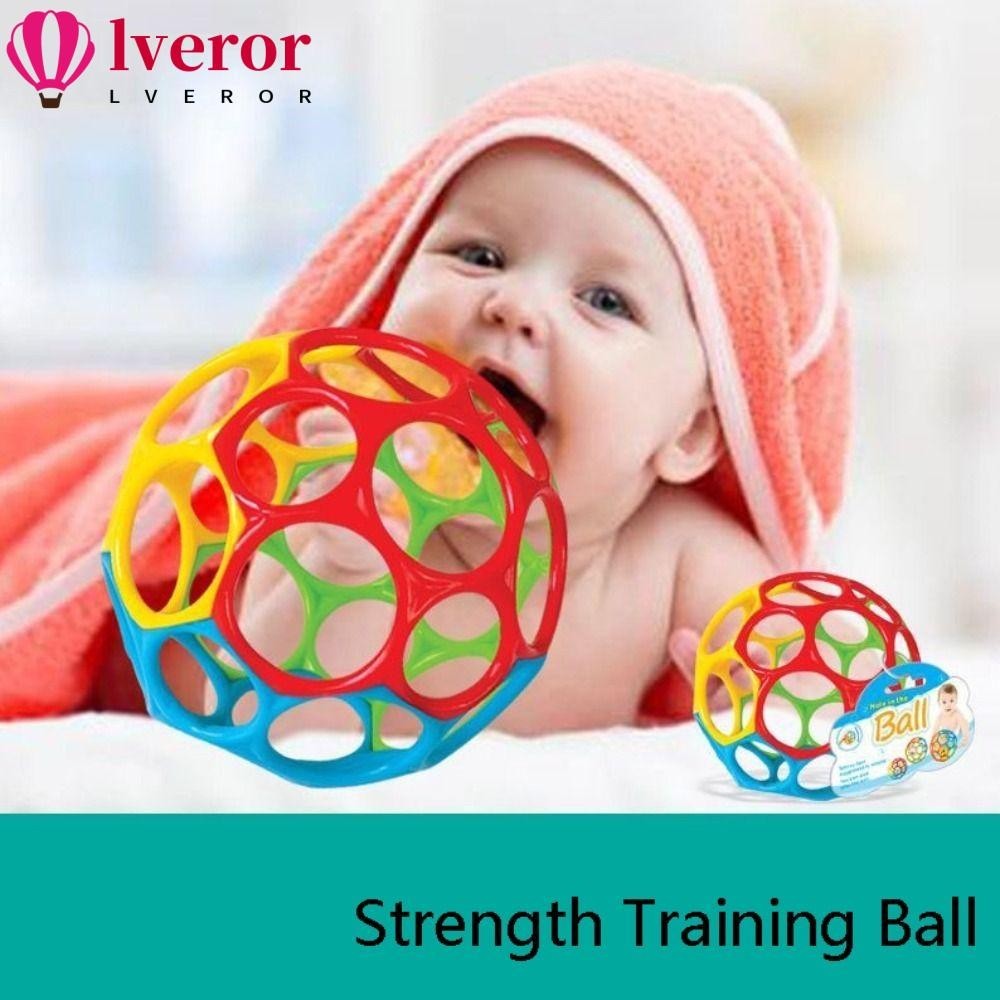 Lveror Bright Starts Oball, การฝึกจับสําหรับเด็ก ลูกบอลฝึกความแข็งแรงปลอดสาร BPA อายุทารกแรกเกิด ...
